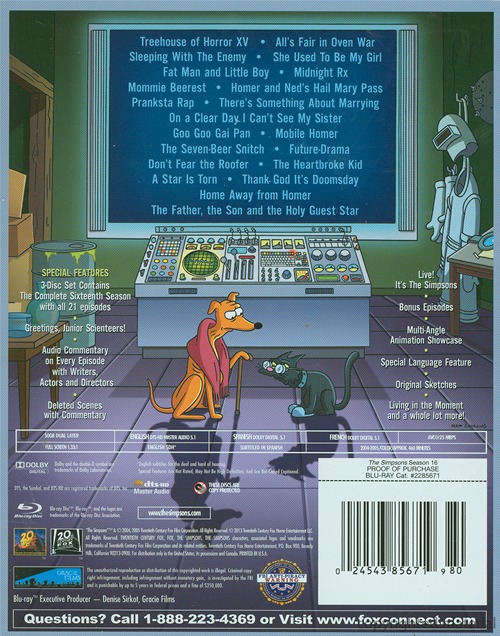 Blu-ray Review: THE SIMPSONS – The Sixteenth Season - No(R)eruns.net