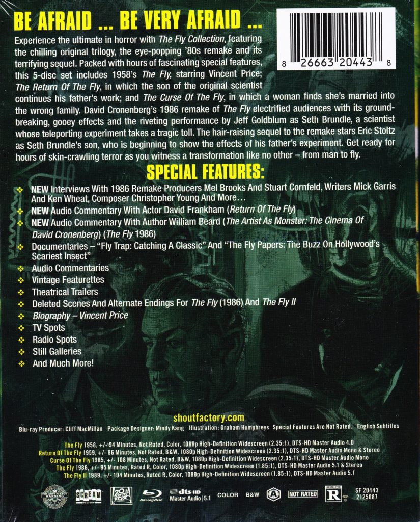 Blu-ray Review: THE FLY COLLECTION - No(R)eruns.net