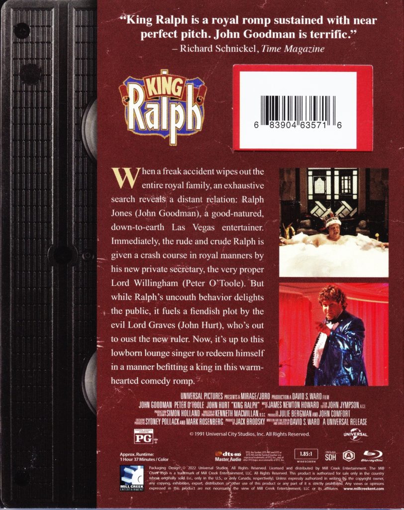 Blu-ray Review: KING RALPH (Retro VHS Edition) - No(R)eruns.net